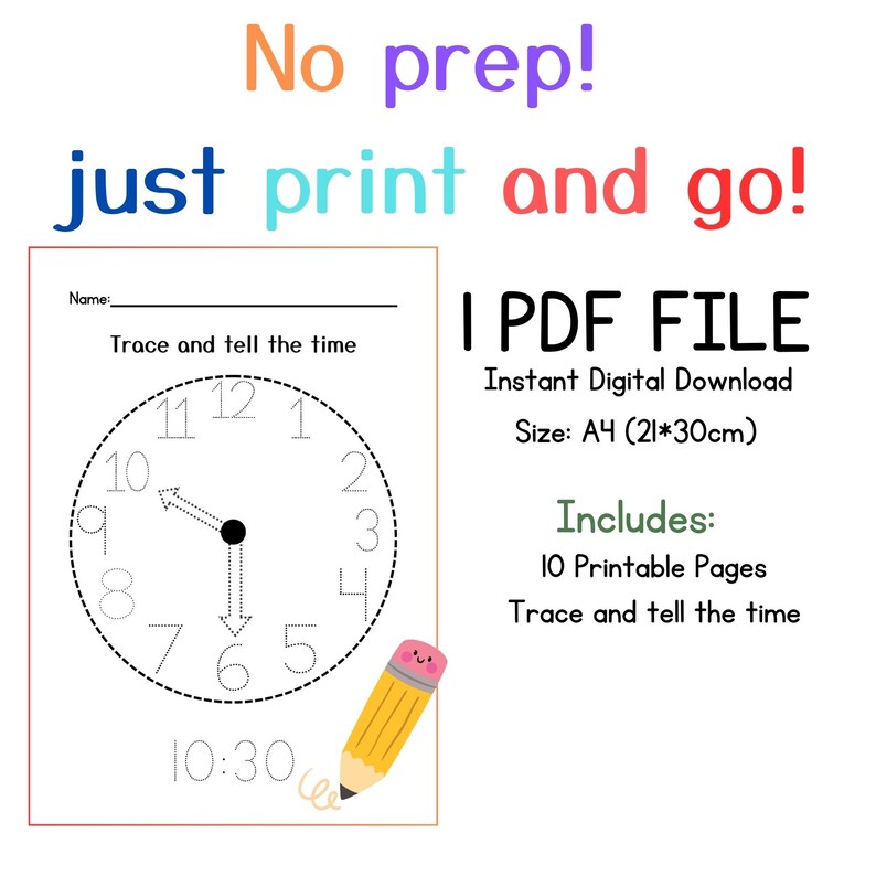 Pre Writing Tracing Sheets Printable, Tracing Sheet, 10 Pages of Trace ...