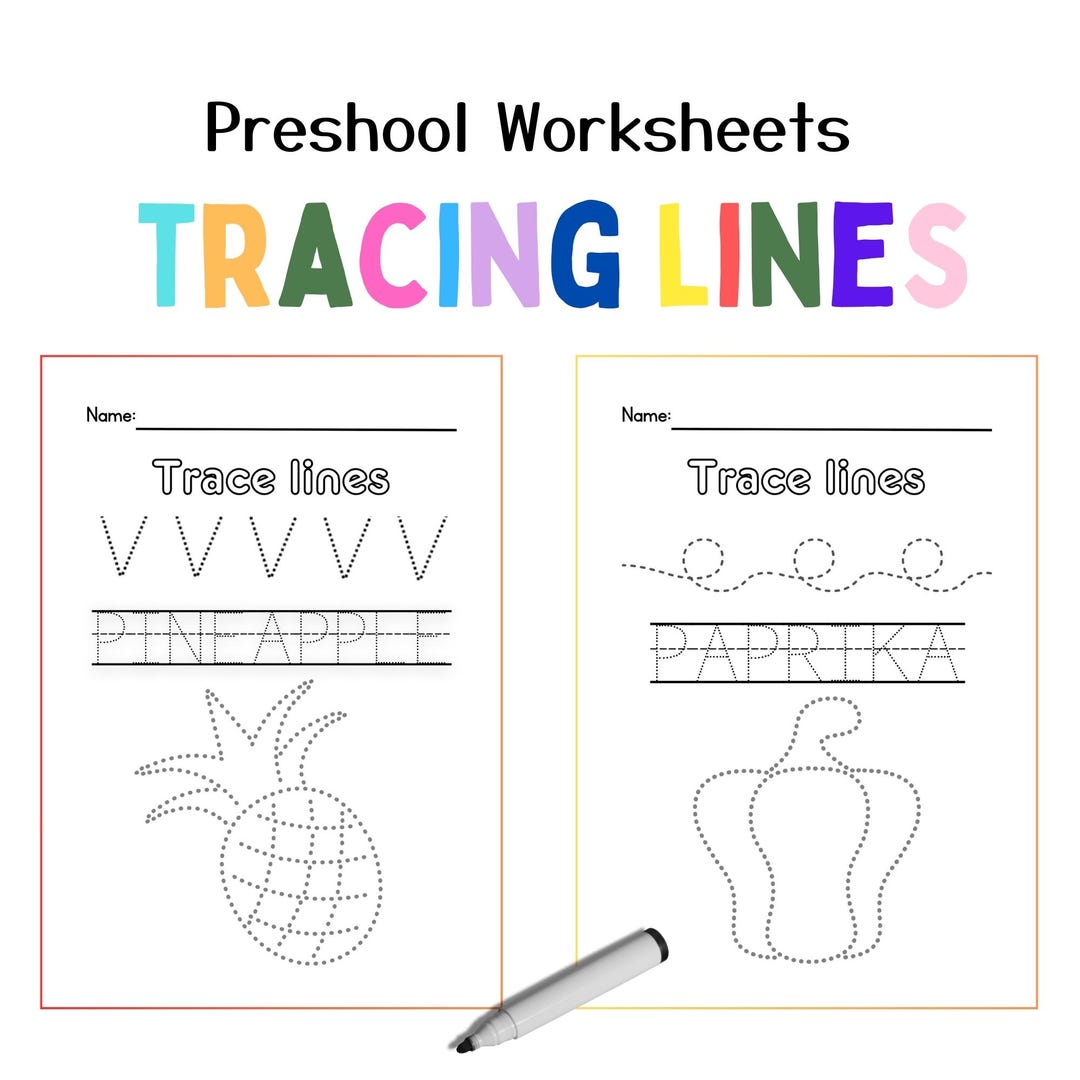 20 Preschool Line Tracing Worksheets , Line Trace Page Printable ...
