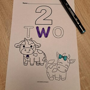 13 Printable Numbers Coloring Pages, Coloring Pages for Kids, Preschool ...