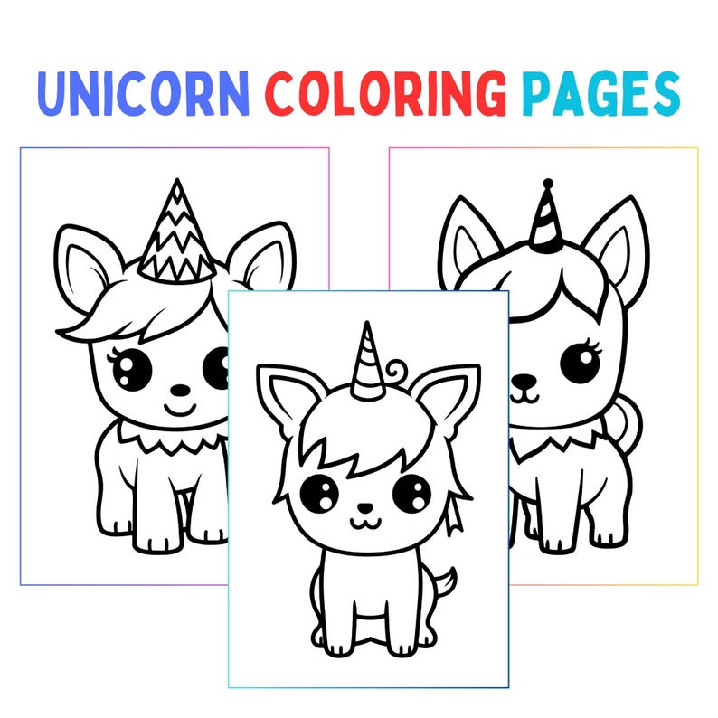 38 Cute Unicorn Coloring Pages for Kids. Kawaii Unicorn Coloring Pages ...