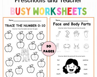 Kindergarten Worksheets - Printable - Homeschool - Teacher Resources ...