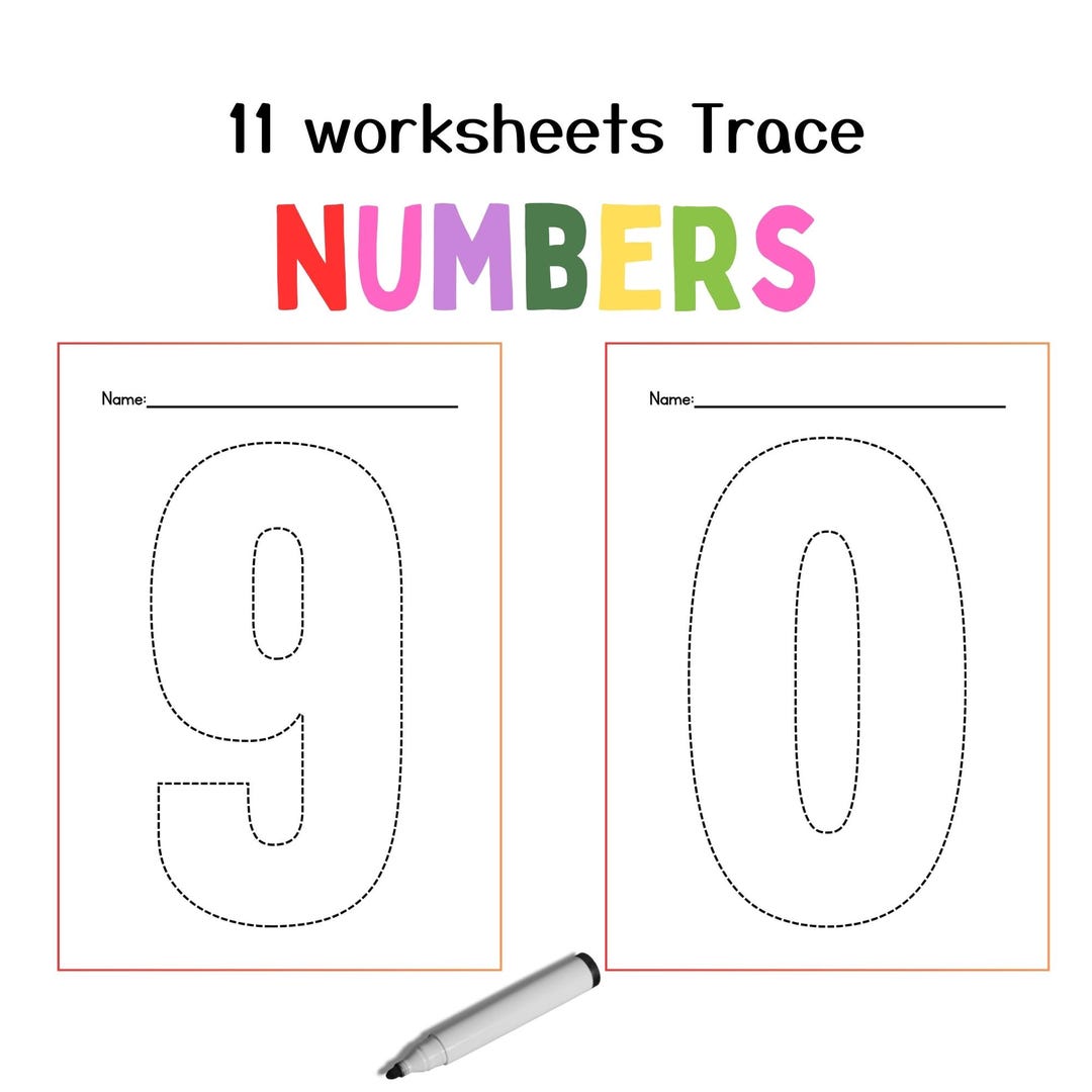 Printable Number Tracing Worksheet 1-10 Pdf, Number Practice Sheets and ...