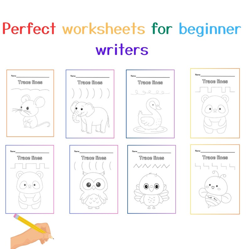 20 Preschool Line Tracing Worksheets, Line Trace Page Printable ...