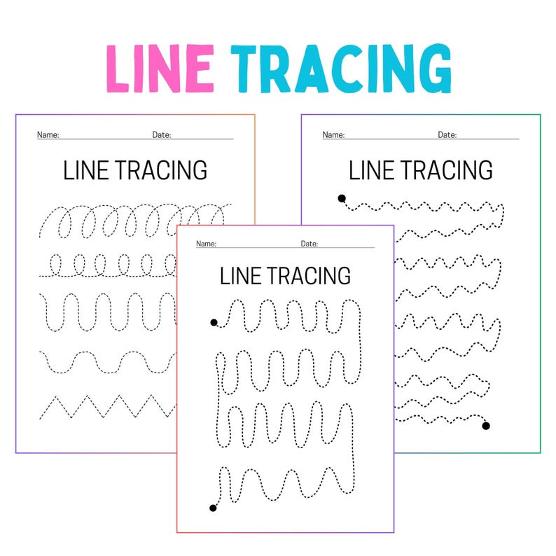 Preschool Line Tracing Worksheets, Lines Trace Pages Printable ...