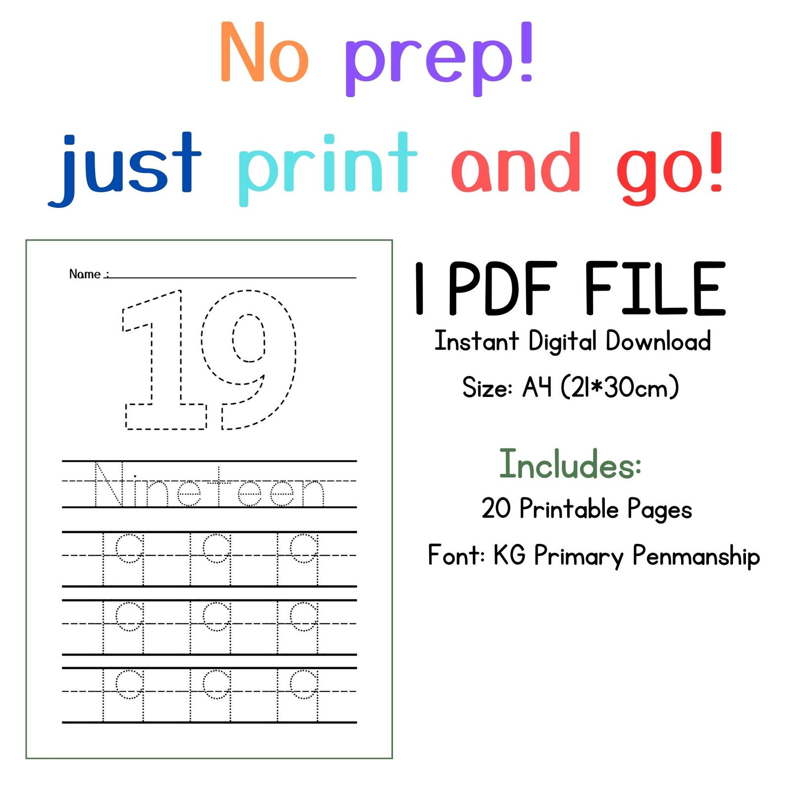 20 Number Tracing Worksheets, Traceable Numbers, Preschool Worksheets ...