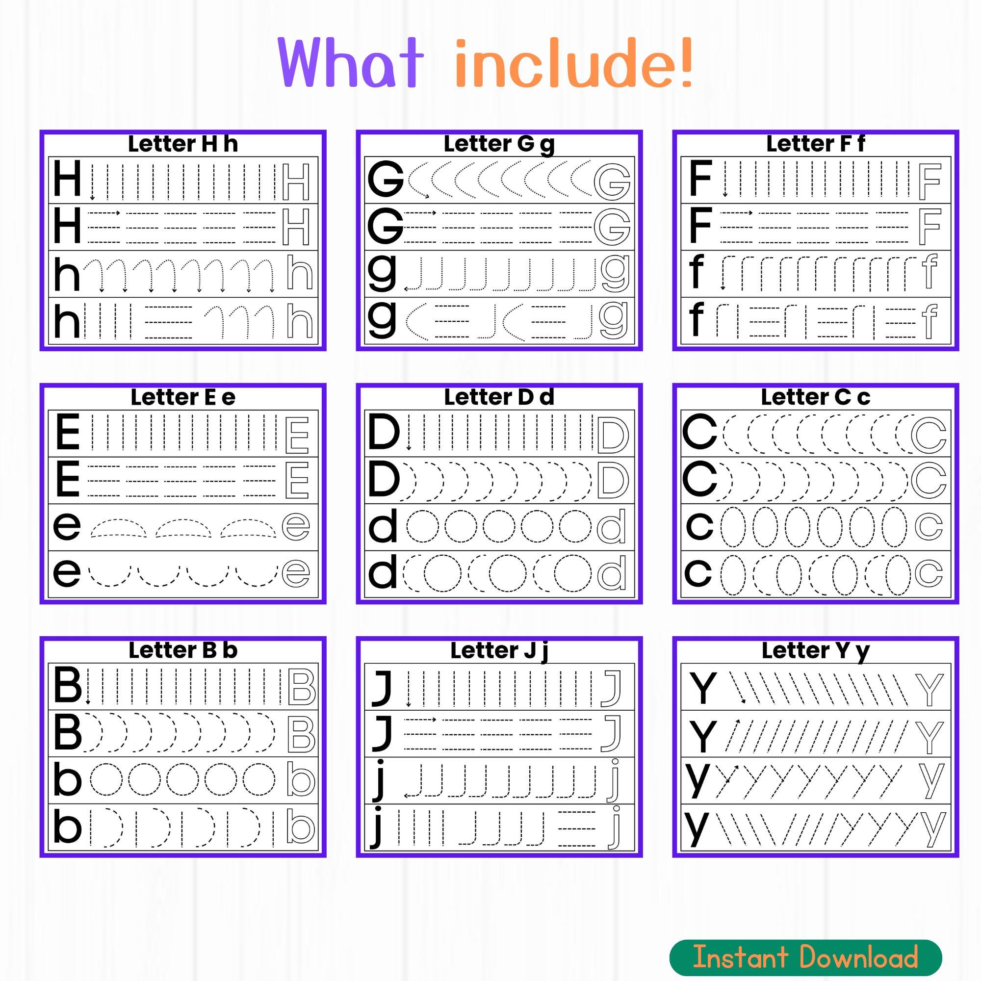 Alphabet Tracing Worksheets: Fine Motor Skills, Preschool Prewriting ...