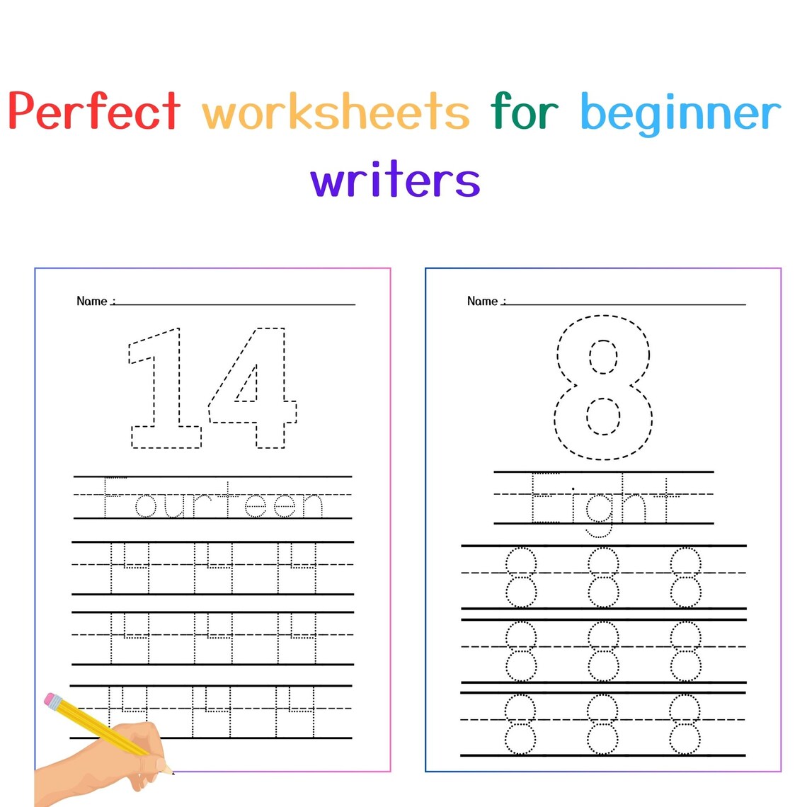 20 Number Tracing Worksheets, Traceable Numbers, Preschool Worksheets ...