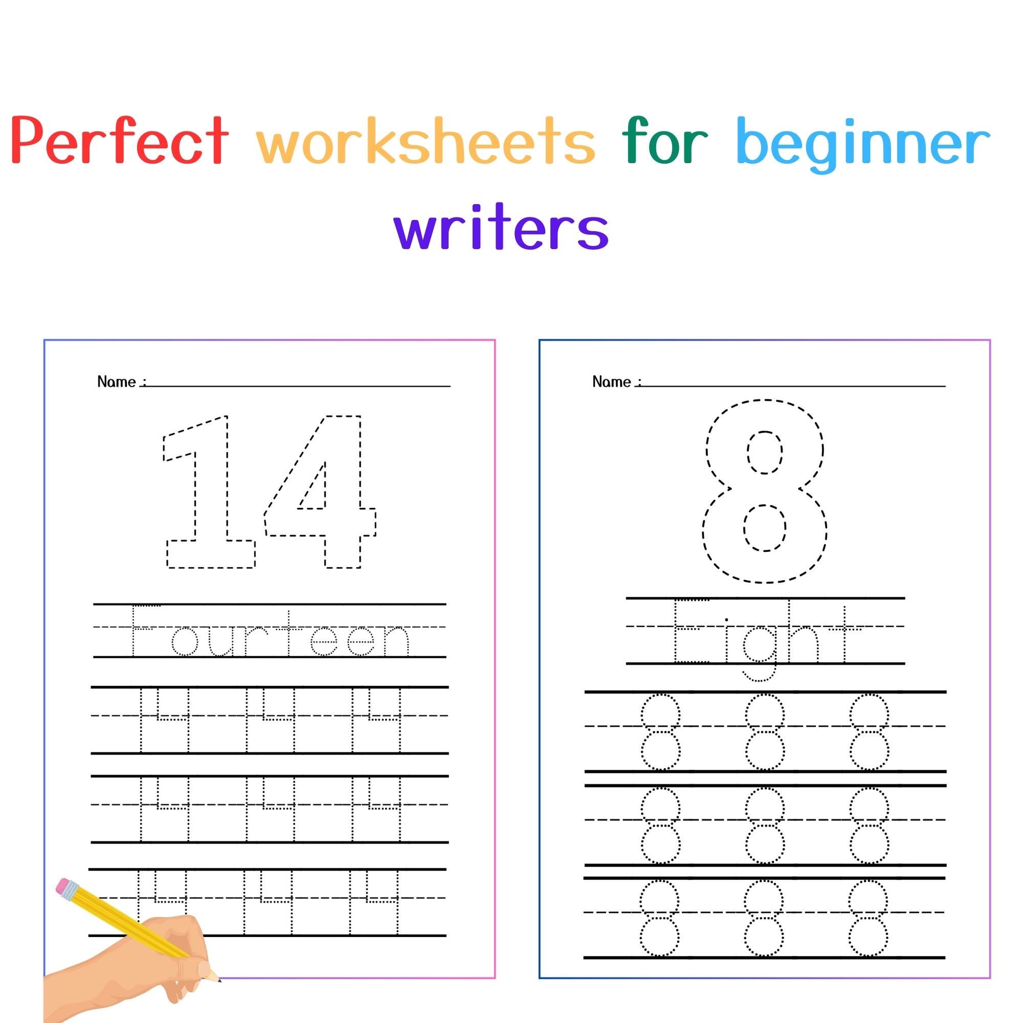 20 Number Tracing Worksheets, Traceable Numbers, Preschool Worksheets ...