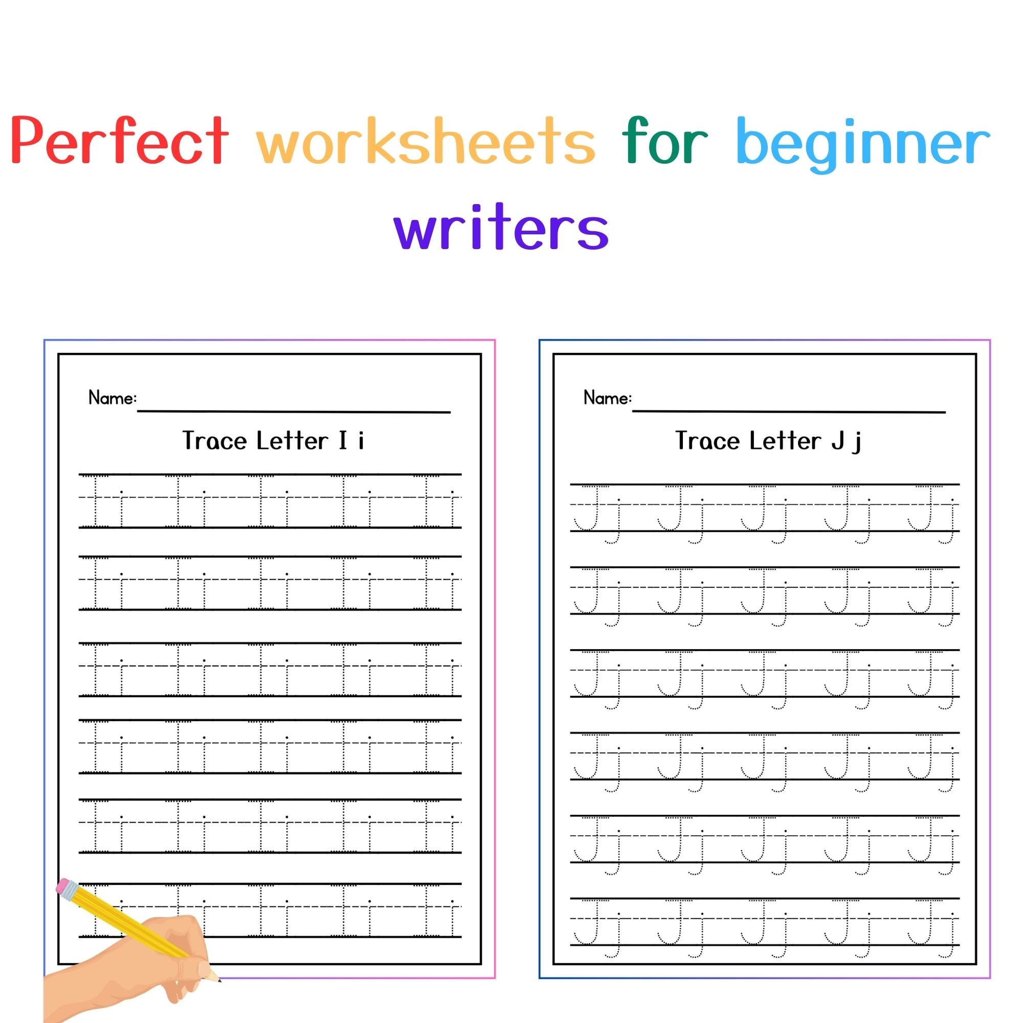 26 Printable Upper Lower Trace the Alphabet Worksheet, Preschool-kdg ...