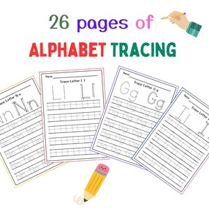 Alphabet Tracing Busy Book, Uppercase Lowercase Abc Letter Trace ...
