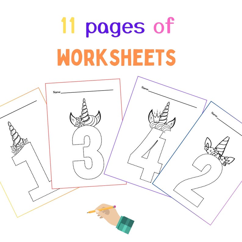 Printable Number Tracing Worksheet 0-10 Pdf, Number Practice Sheets and ...