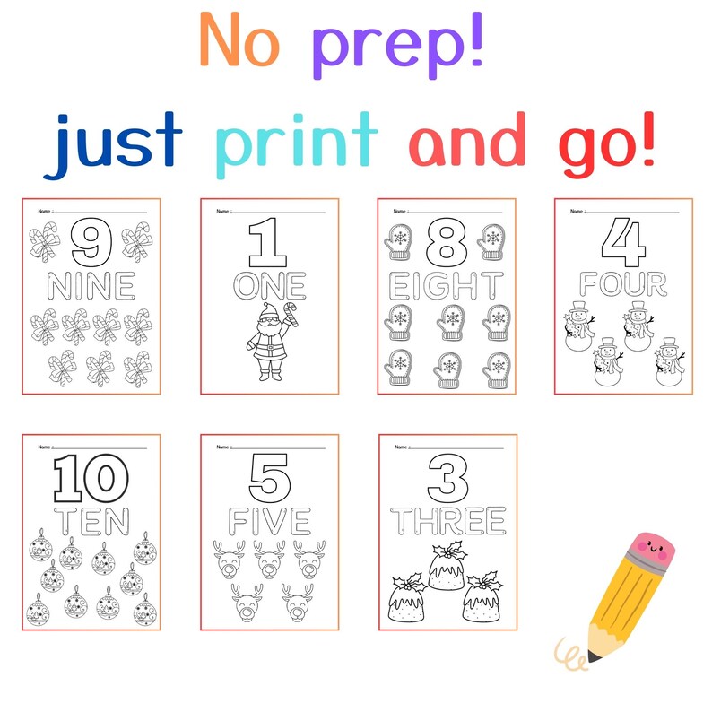 10number Coloring Worksheets, Coloring Numbers, Preschool Worksheets, 0 ...
