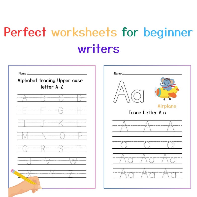 Kindergarten Alphabet Tracing Pages Upper and Lower Case Letters ...
