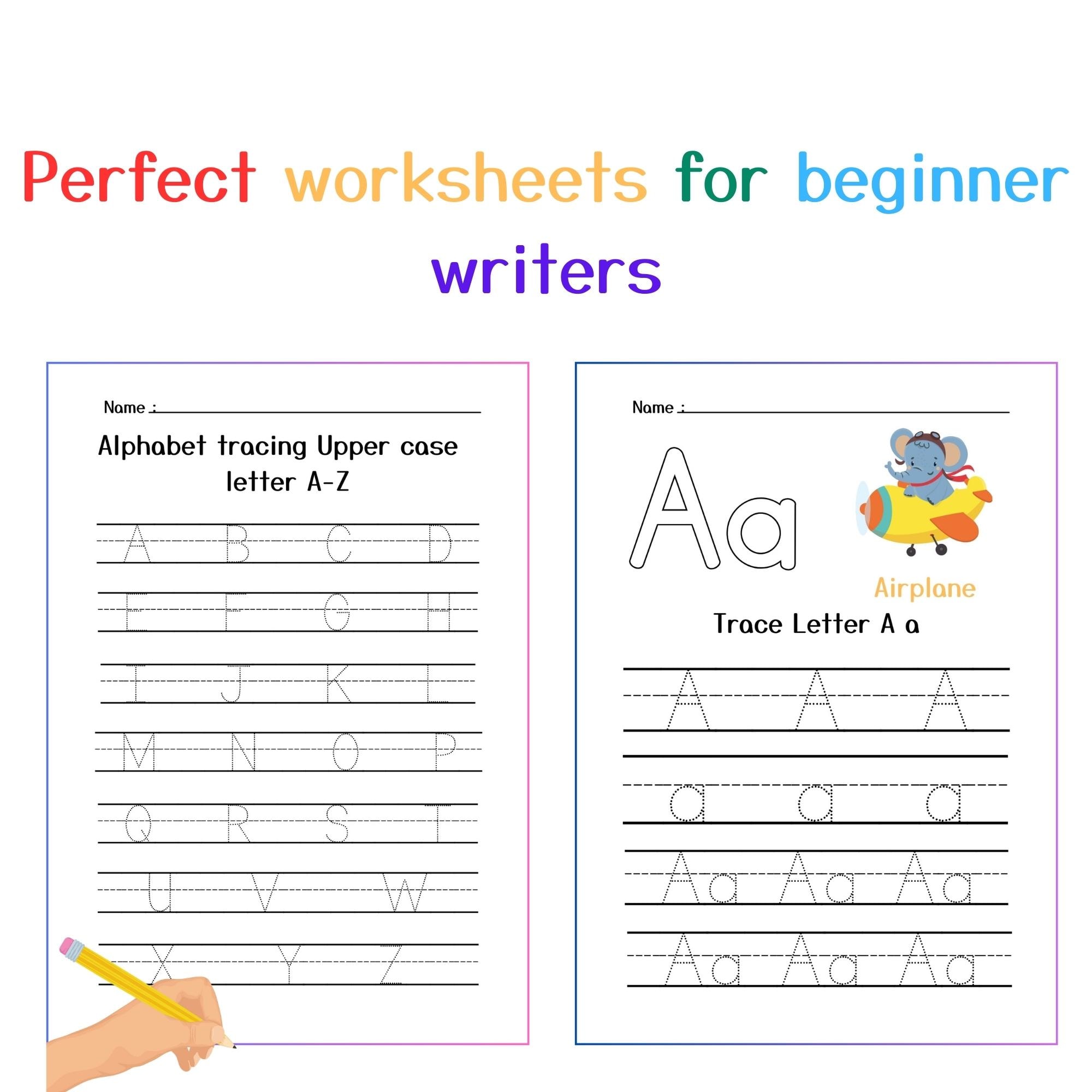 Kindergarten Alphabet Tracing Pages Upper and Lower Case Letters ...