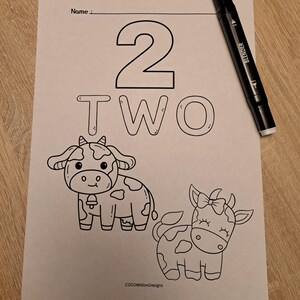 13 Printable Numbers Coloring Pages, Coloring Pages for Kids, Preschool ...