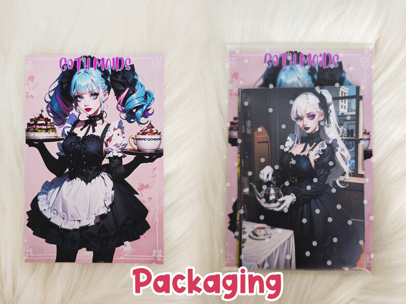 Anime Goth Maid Fridge Magnet Goth Girl, Anime Girl, Maid Lolita, Holo ...
