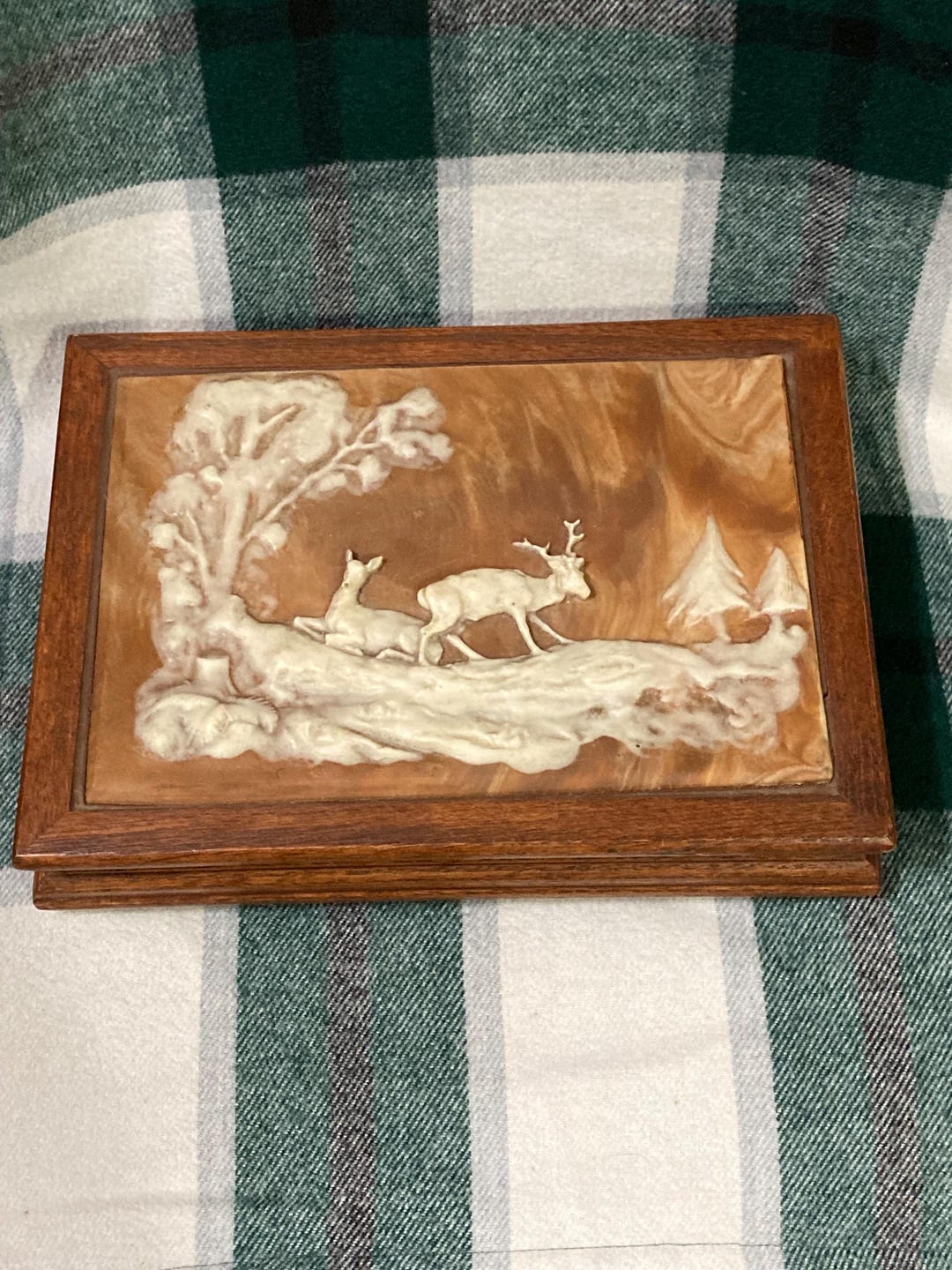 Vintage, 1970’s, Dante Carved Incolay Top Jewelry Box - Etsy