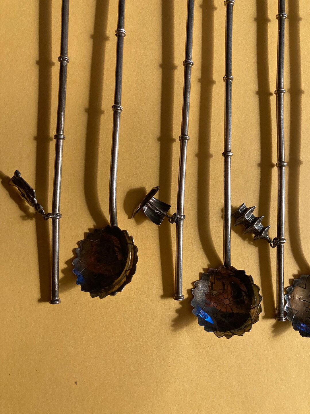Vintage, 1959-1960, Japanese Sterling 950 Long Straw Bamboo Lotus ...