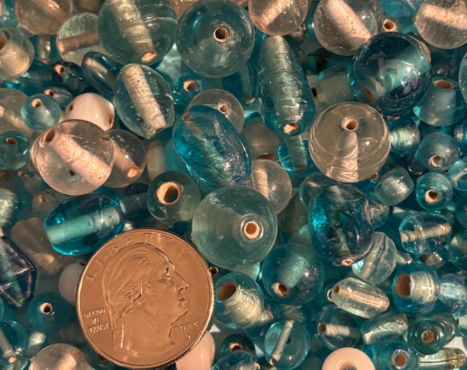 One Pound Mixed Glass Beads - Etsy