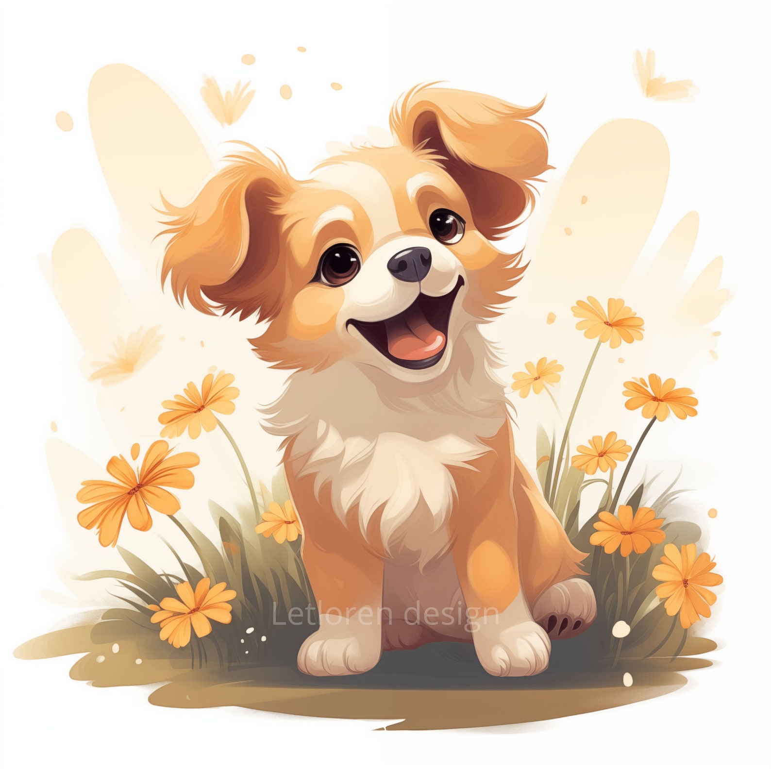 Dog Clipart Bundle, Watercolor Clipart Dog, Cute Dog, Dog Watercolor ...