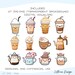 48 Kawaii - Retro Coffee Cups Clipart Bundle | Adorable Coffee Mug and ...