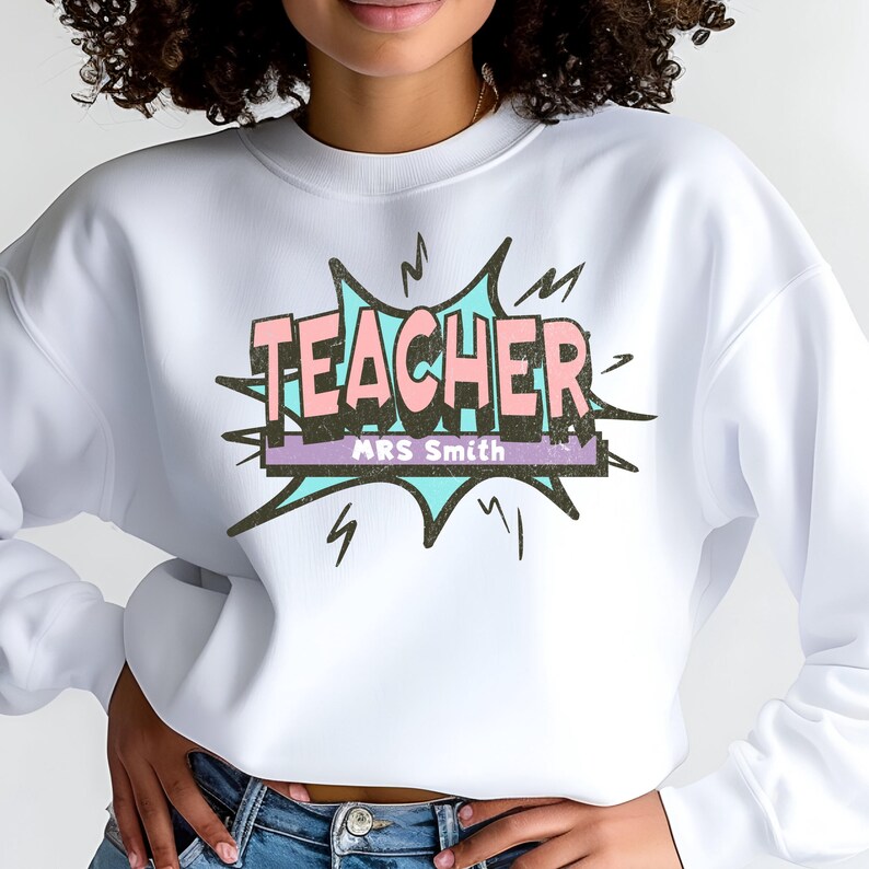Teacher Name Png, Personalized Teacher Design Png, Custom Teacher Name ...