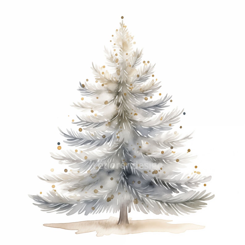 10 Christmas Tree Clipart, High Quality Jpgs, Cute Winter Clipart ...