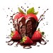 Chocolate Covered Strawberries Clipart PNG, Digital Download ...