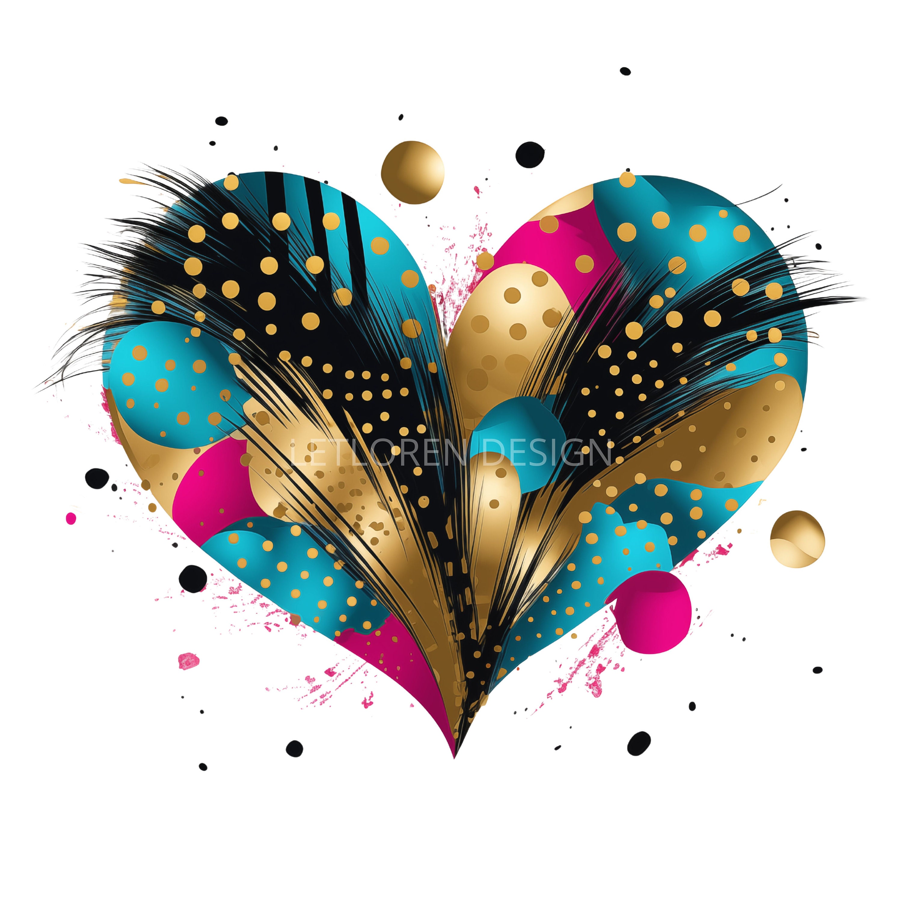 Watercolor Hearts, Clipart Hearts, Valentine Clipart, Love Clipart ...