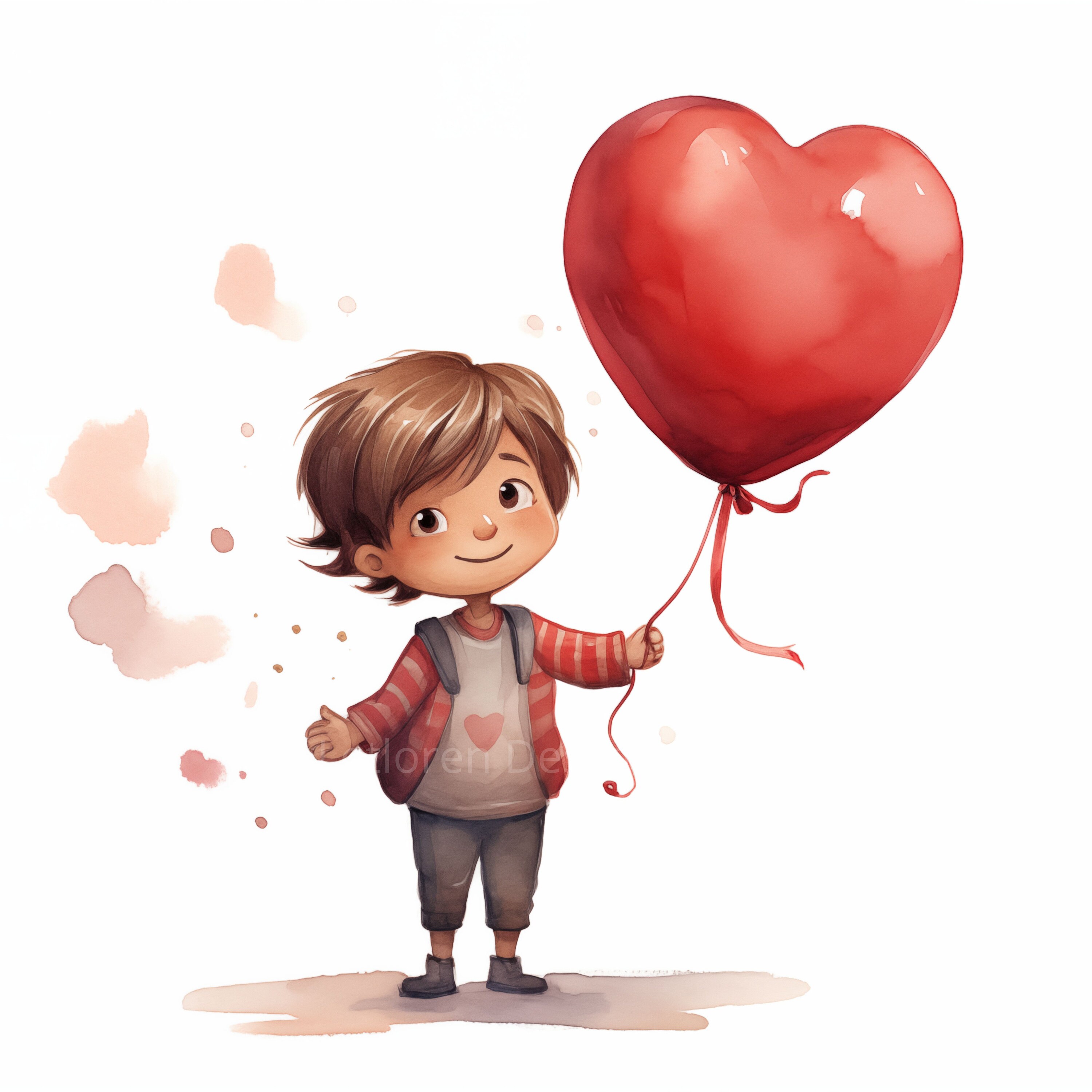 Valentine Children, Clipart Bundle, 12 High Quality JPG, Children With ...