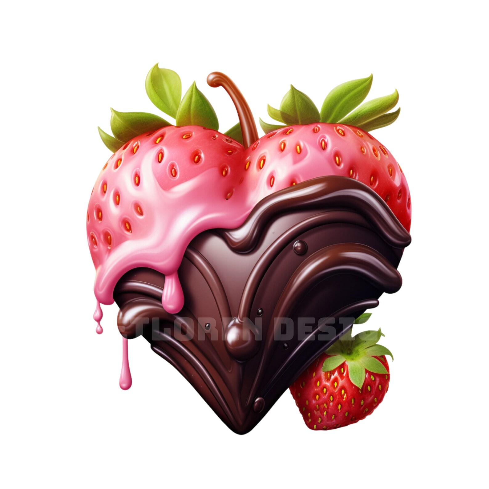 Chocolate Covered Strawberries Clipart PNG, Digital Download ...