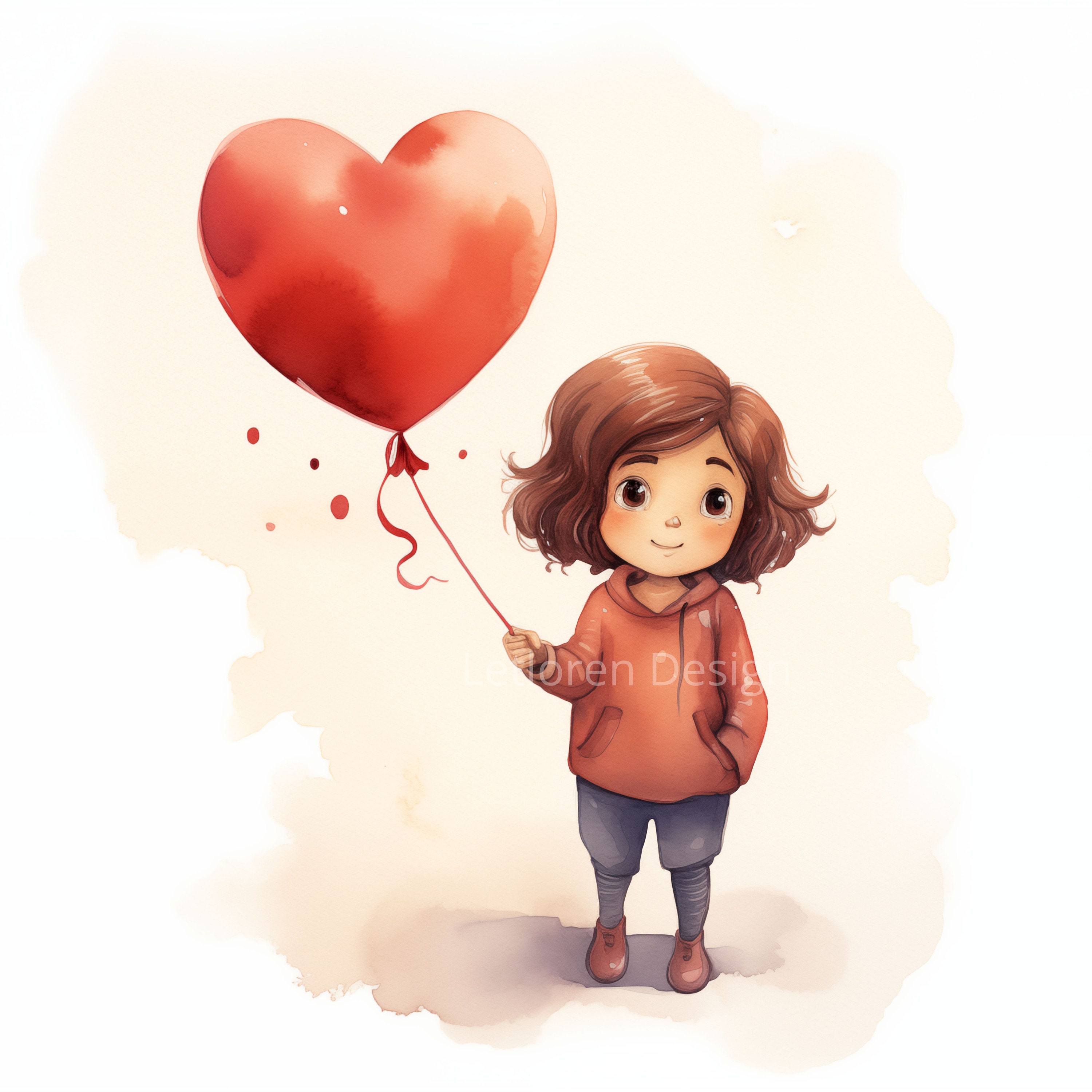 Valentine Children, Clipart Bundle, 12 High Quality JPG, Children With ...