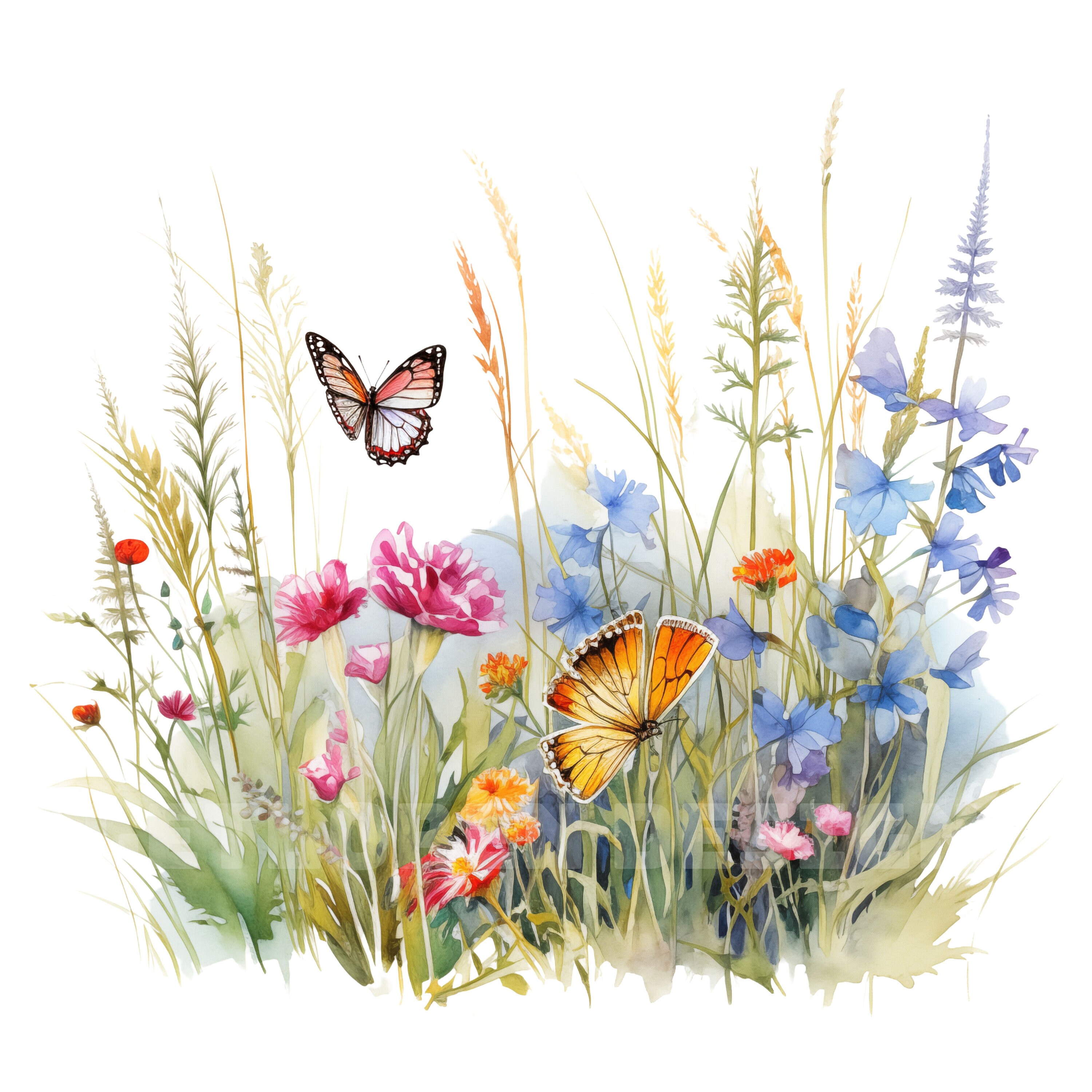 Watercolor Wildflowers PNG, Wildflower Clipart, Watercolor Flowers Png ...