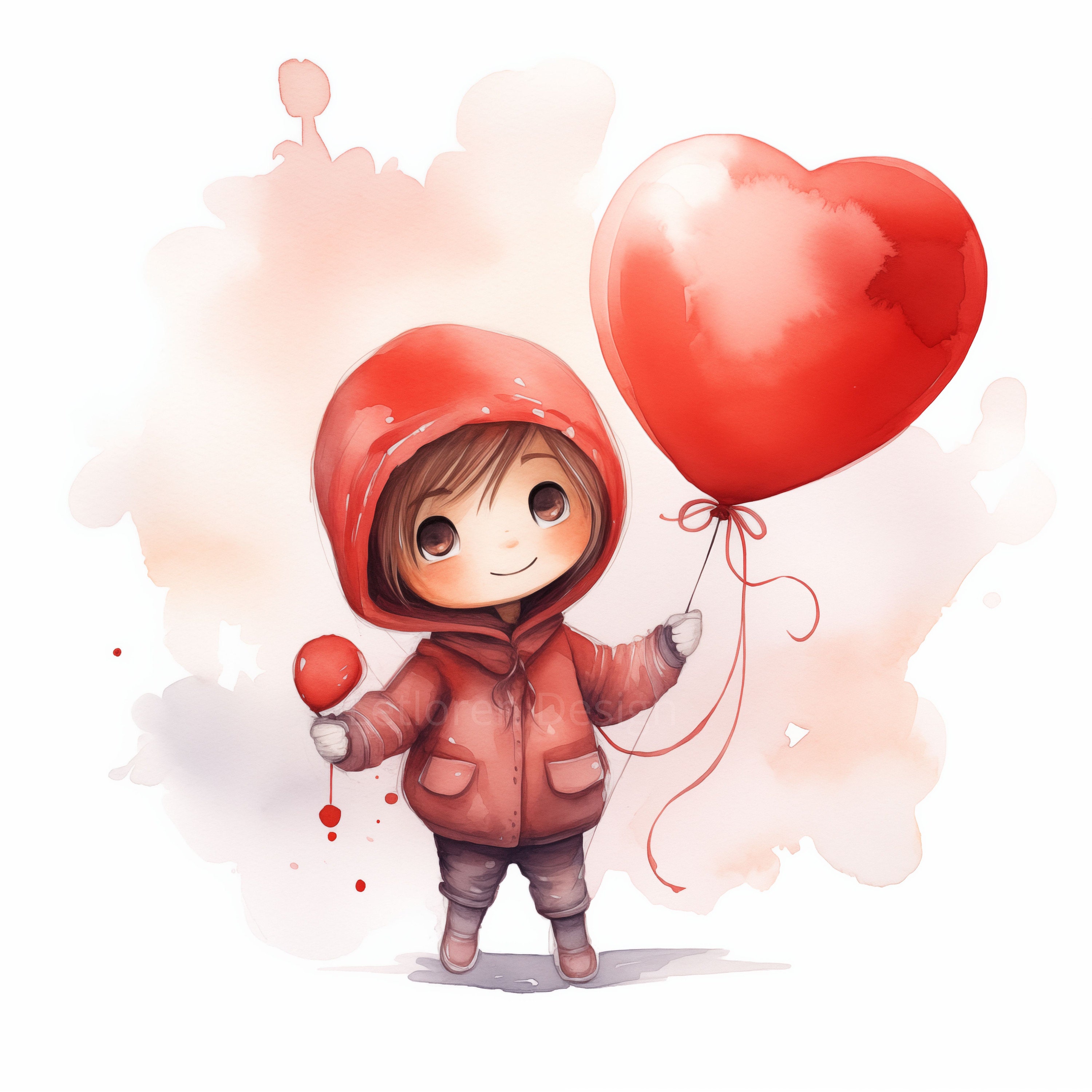 Valentine Children, Clipart Bundle, 12 High Quality JPG, Children With ...