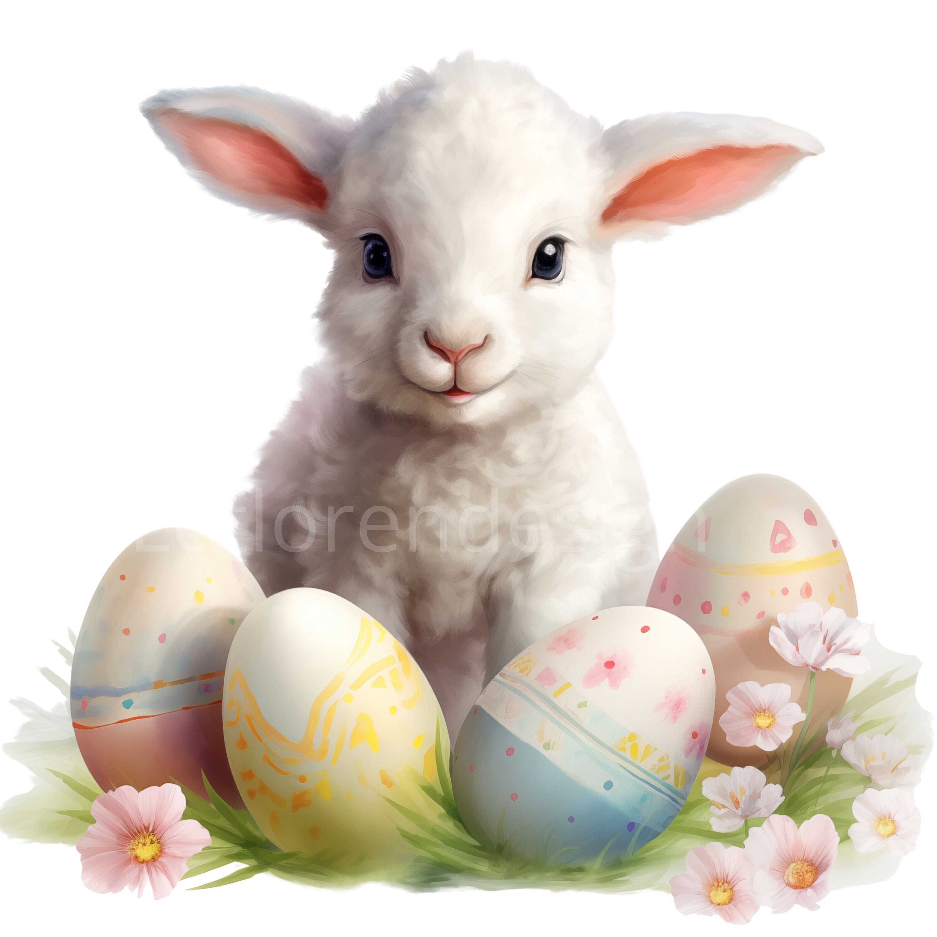 Watercolor Easter Lambs PNG Cute Lamb Clipart Baby Sheep Clipart Spring Lambs Cute Animal PNG ...