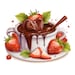 Chocolate Covered Strawberries Clipart PNG, Digital Download ...