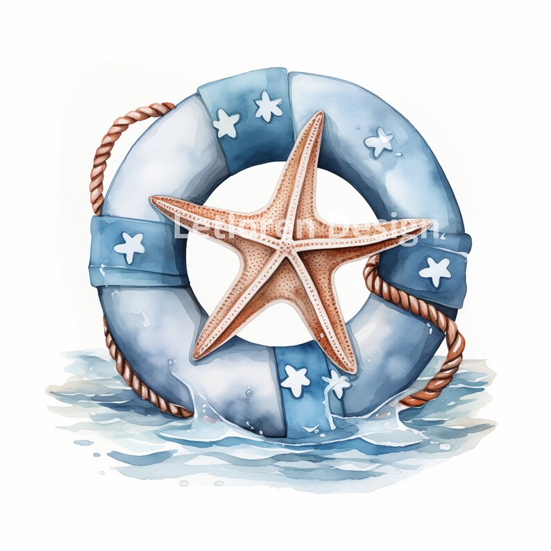 Watercolor Life Preserver Clipart, Set of Life Preserver, 10 High ...