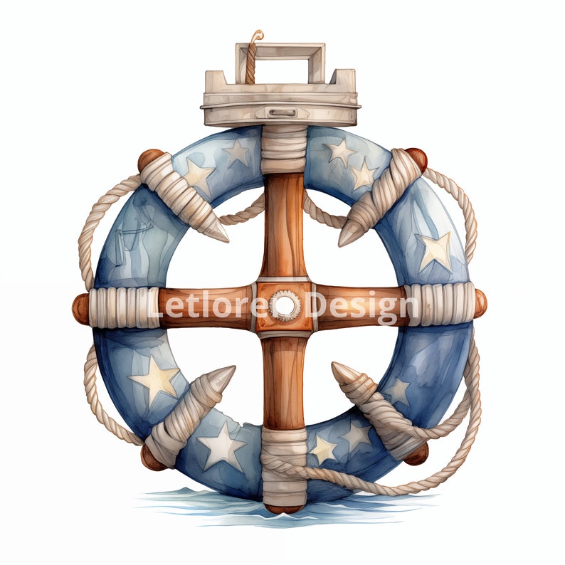 Watercolor Life Preserver Clipart, Set of Life Preserver, 10 High ...