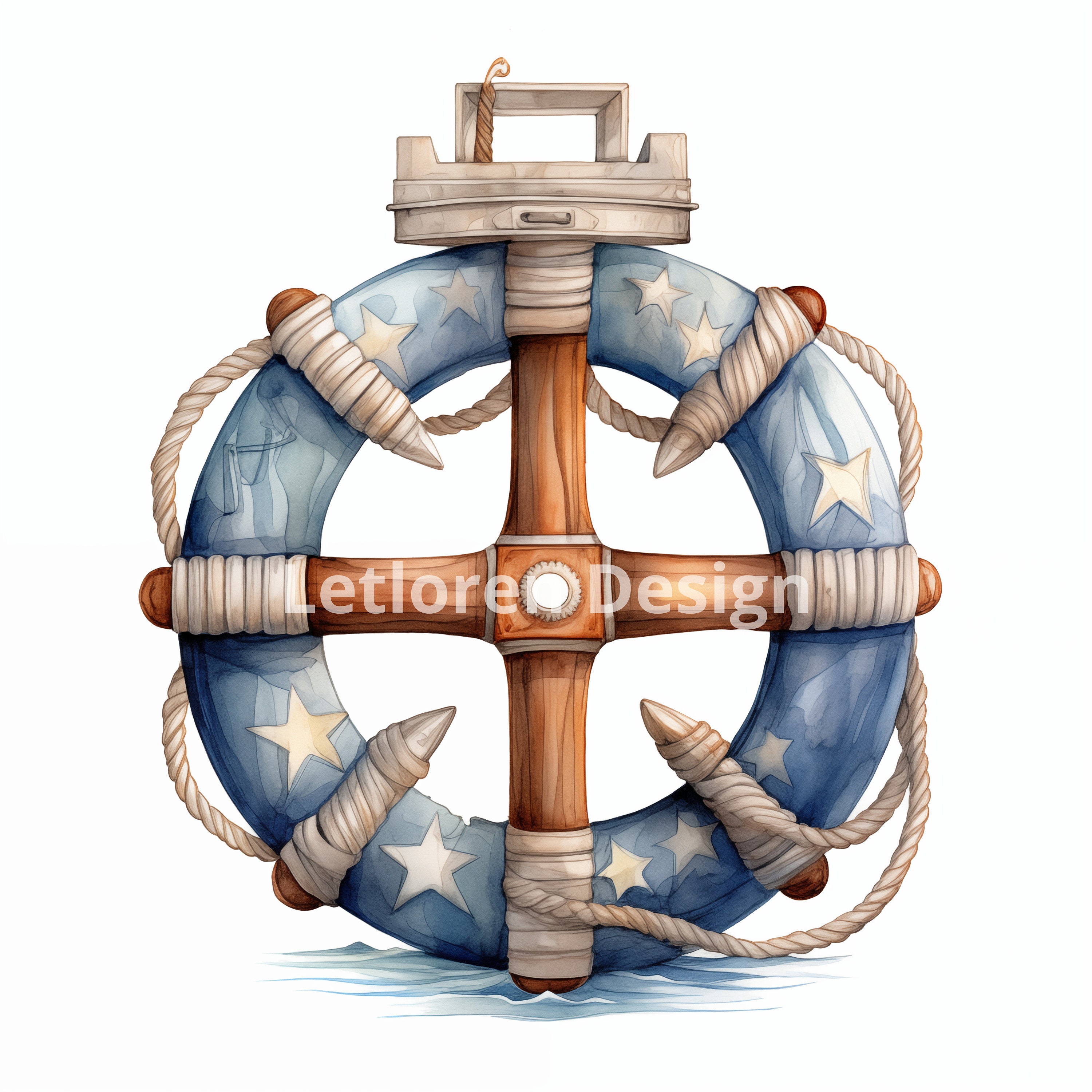 Watercolor Life Preserver Clipart, Set of Life Preserver, 10 High ...