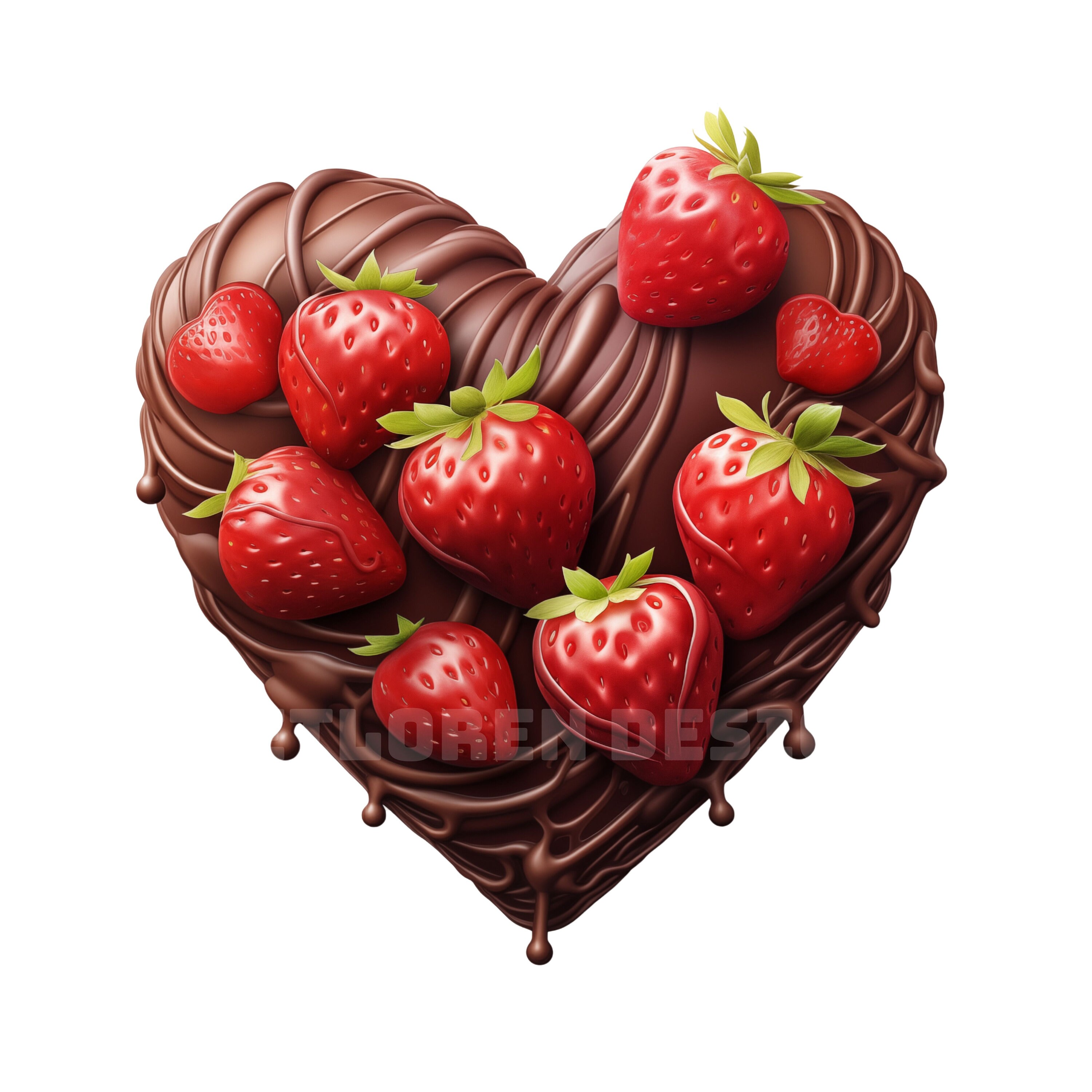 Chocolate Covered Strawberries Clipart PNG, Digital Download ...
