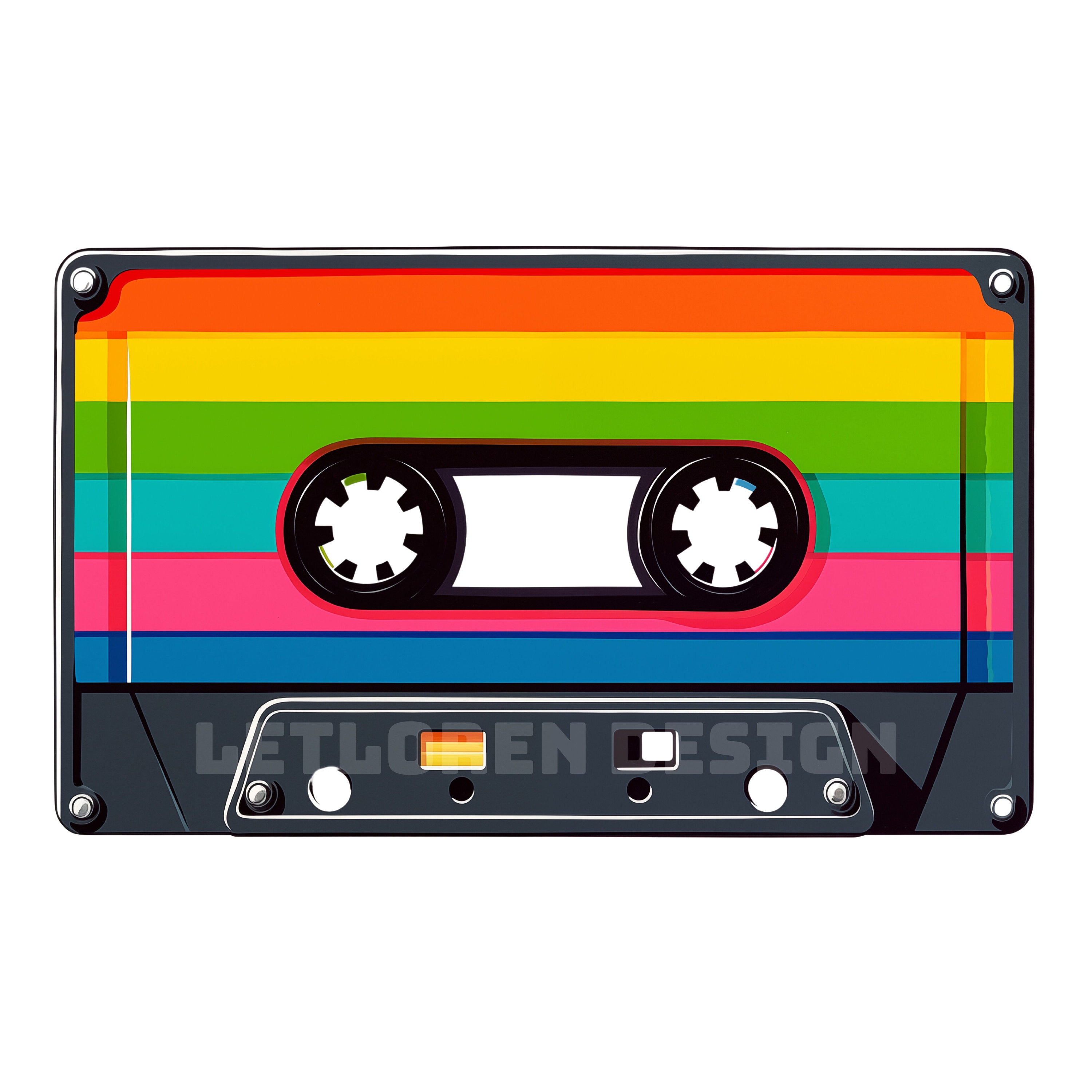 Cassette Tapes Clipart, Cassette Clip Art, 80s' Retro, Compact Tapes ...