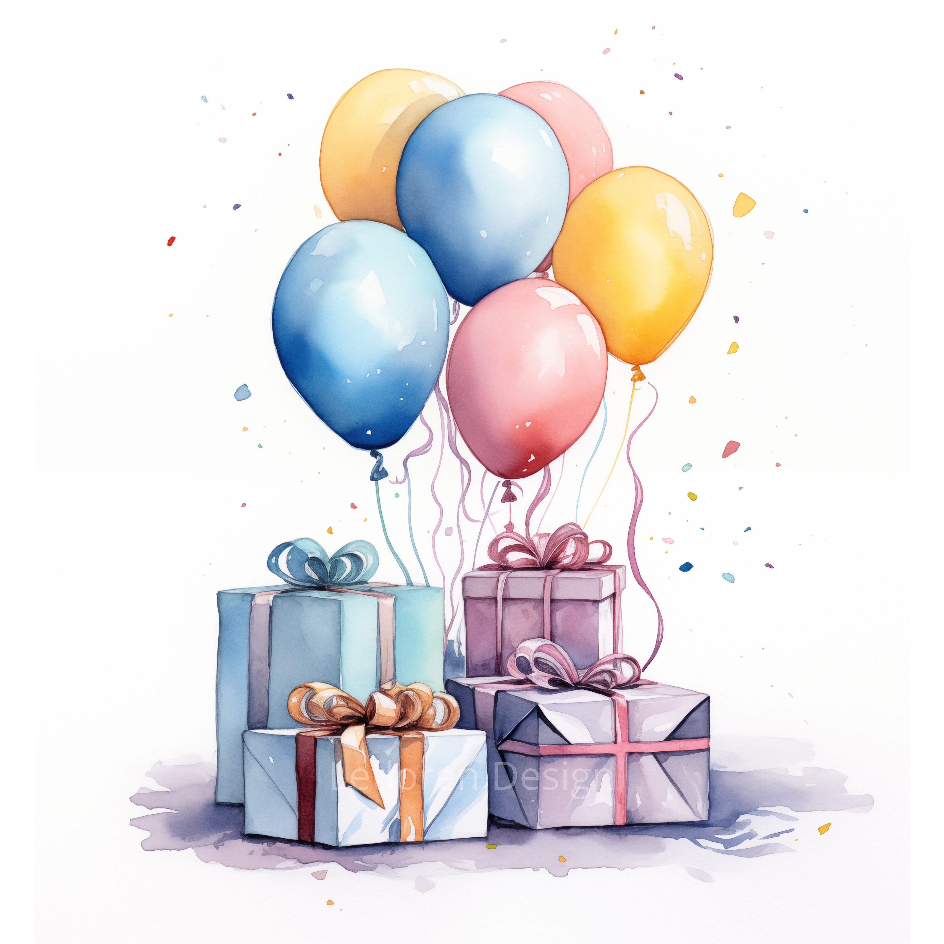 Birthday GIFTS Clipart Bundle - 10 High Quality Jpgs - Digital ...