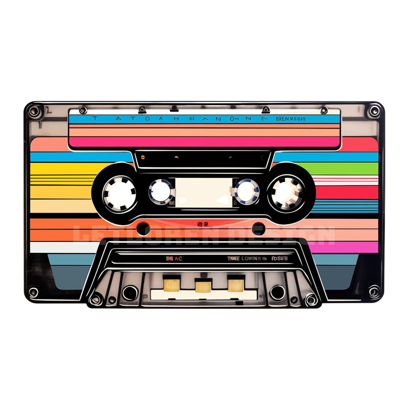 Cassette Tapes Clipart, Cassette Clip Art, 80s' Retro, Compact Tapes ...