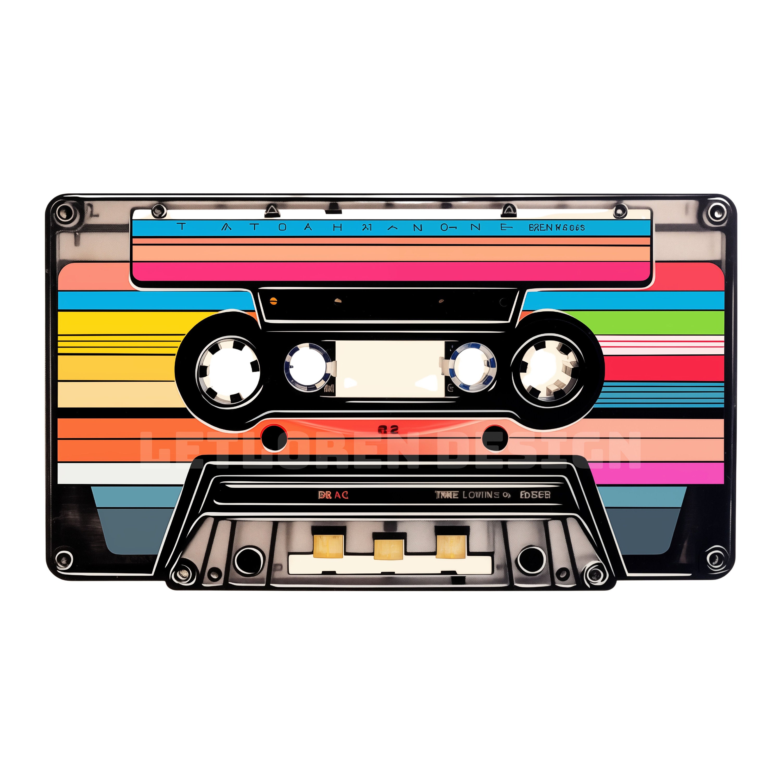 Cassette Tapes Clipart, Cassette Clip Art, 80s' Retro, Compact Tapes ...