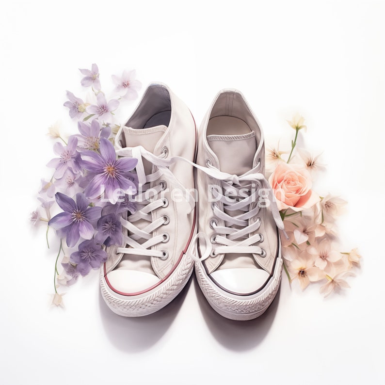 Converse Clipart, 10 Chuck All Star Sneakers, Watercolor Trainers ...