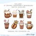 48 Kawaii - Retro Coffee Cups Clipart Bundle | Adorable Coffee Mug and ...