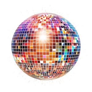 Disco Balls Clipart, Dance Party Graphics, Mirror Balls, Diamond ...