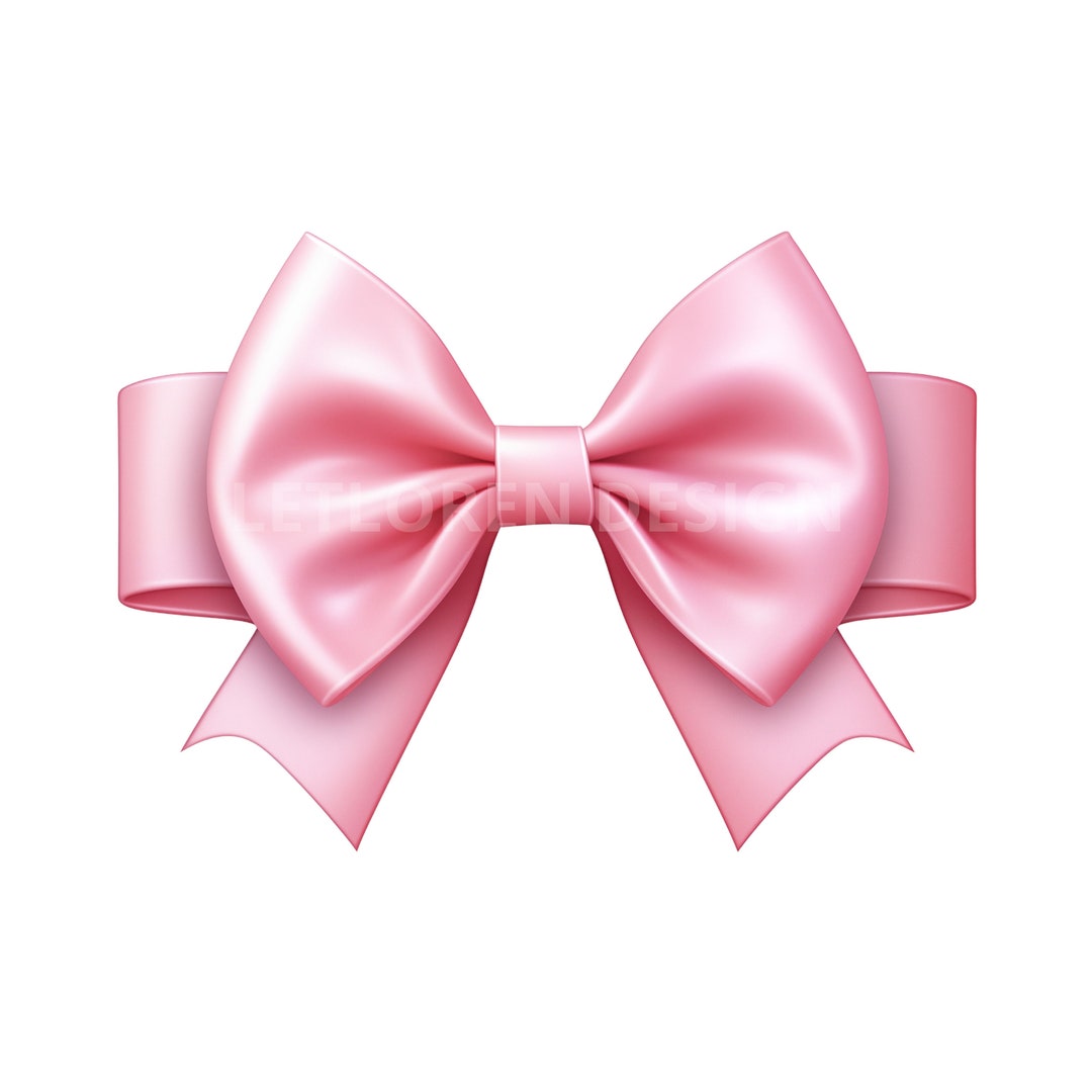 Watercolor Pastel Pink Bows Clipart PNG - 18 High Quality PNG - Pastel ...