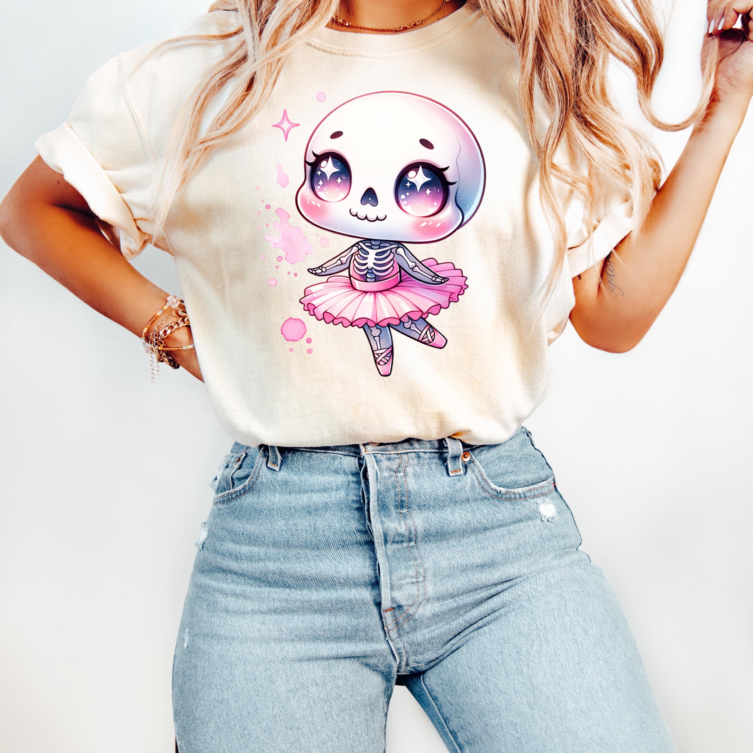 Kawaii Ballet Skeleton PNG | Dancing Skeleton in Tutu Sublimation ...