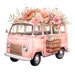 10 Watercolor Retro Hippie Van Clipart, High Quality Png, Groovy Good ...